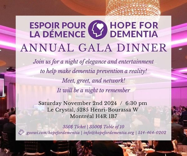 Your invitation to a night to remember - Hope for Dementia